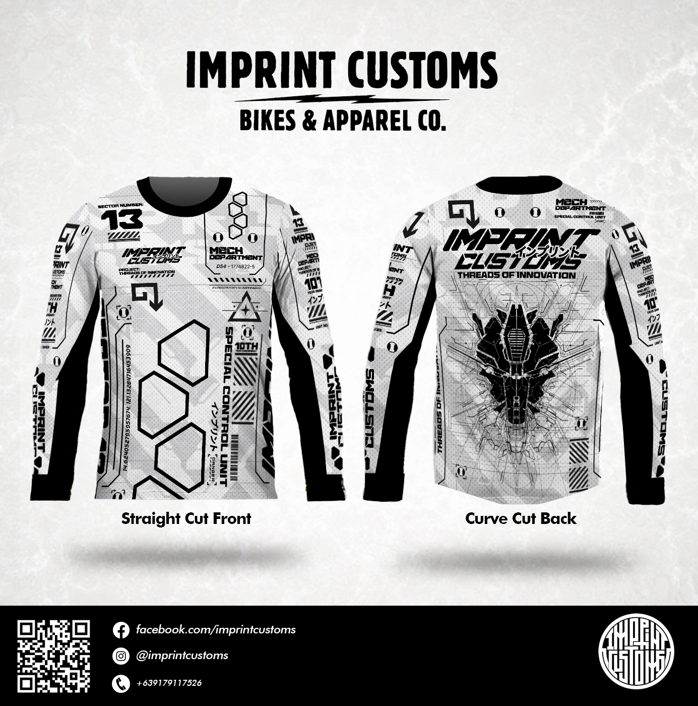 IMPRINT CUSTOMS - AMOS WHITE RIDING JERSEY – Imprint Customs